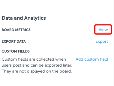 Where can I review board metrics? – Kudoboard