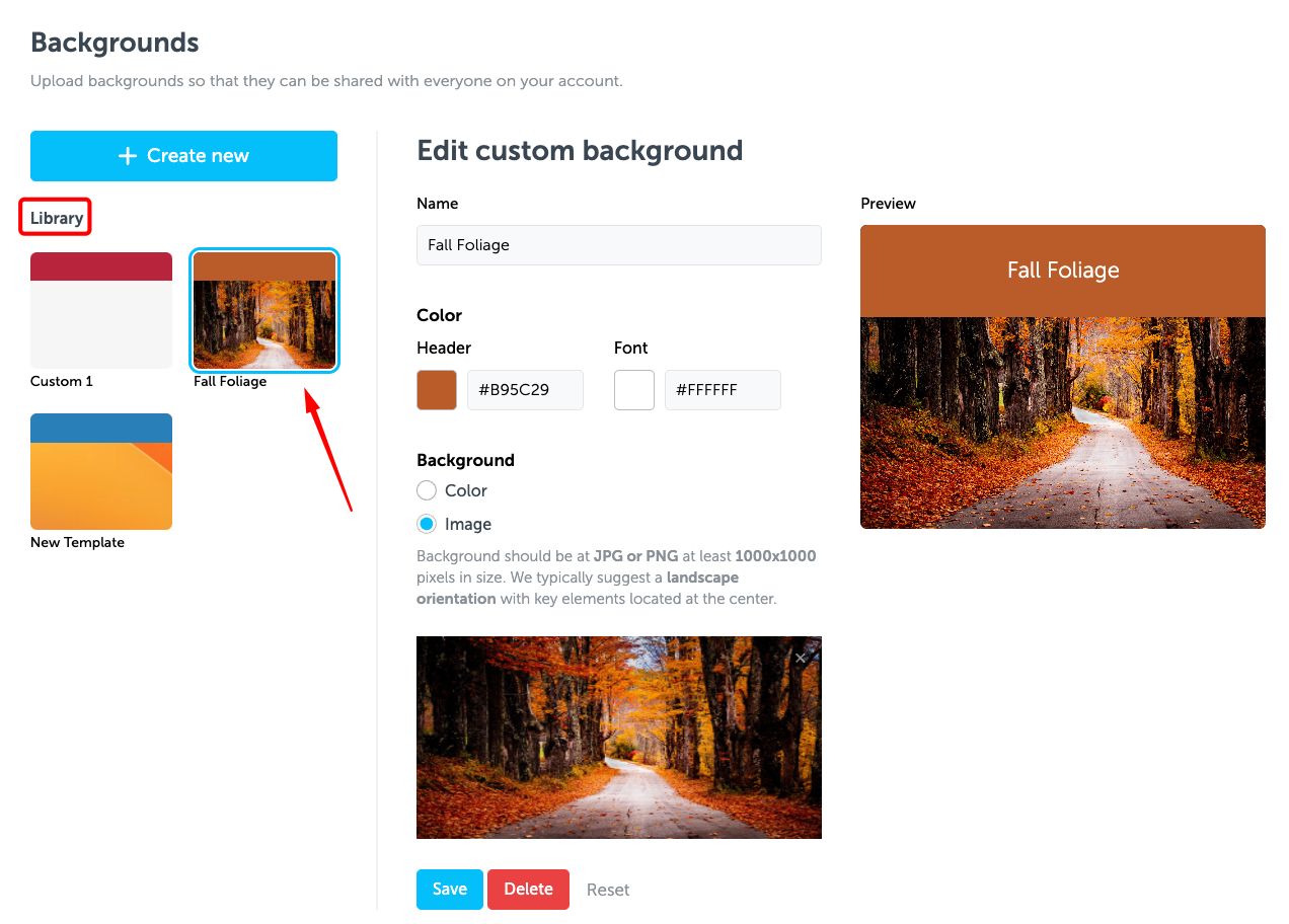 Adding a Custom Background on a Business, Pro or Enterprise Plan ...