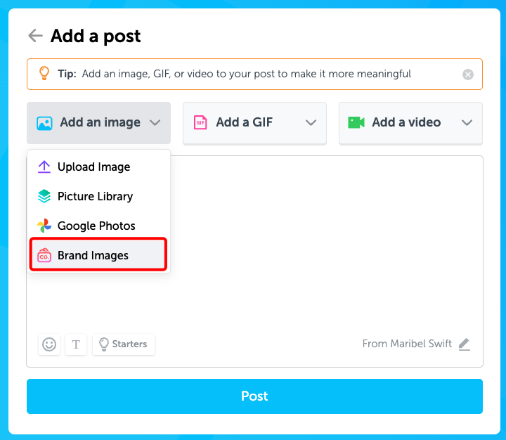 Brand Media: Adding Custom Images and GIFs – Kudoboard