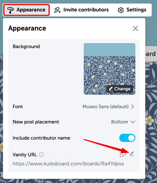 Adding a Vanity URL – Kudoboard