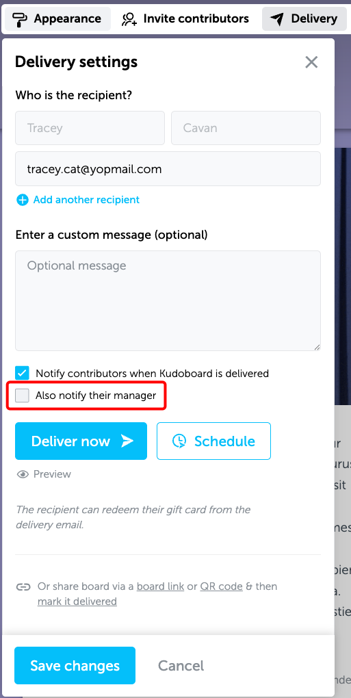 What are manager notifications? – Kudoboard