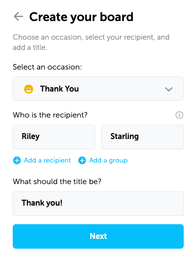 Does Kudoboard offer an eCard option for 1-to-1 or 1-to-many occasions ...