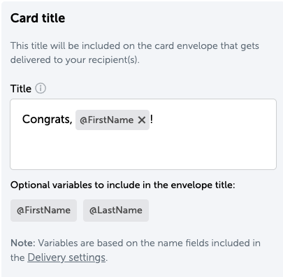 Multiple eCard Recipients: Can I send my eCard to multiple recipients & customize the title with ...