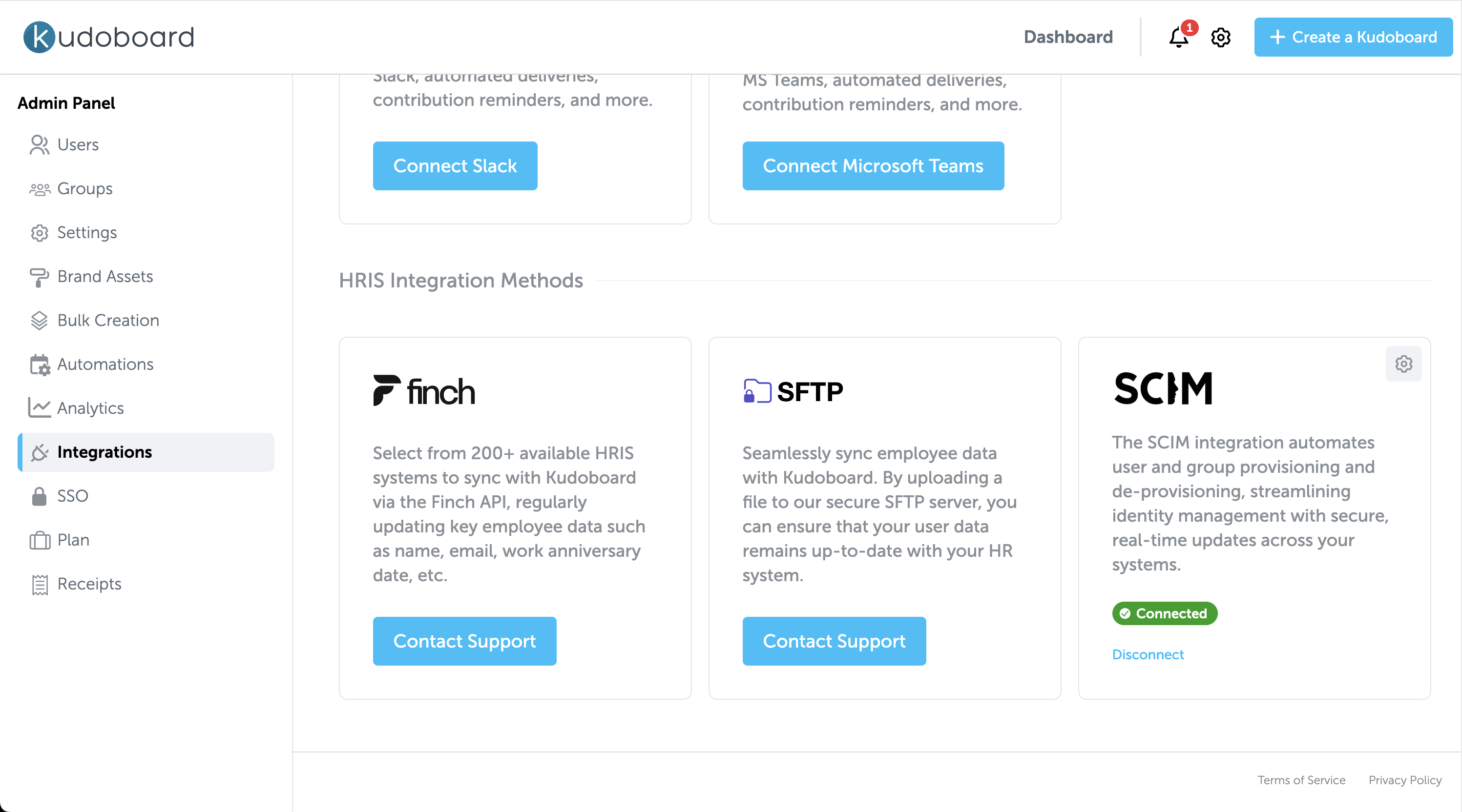 Entra ID → SCIM Integration Guide – Kudoboard